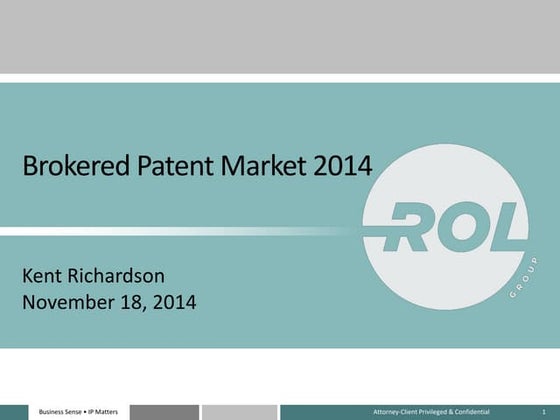 The 2021 Brokered Patent Market | PDF | Financial Industry | Industries