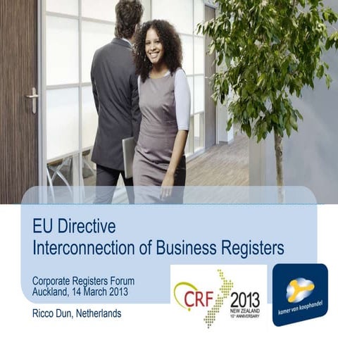 Europe | EU Directive on Interconnection of Business Registers (Ricco ...
