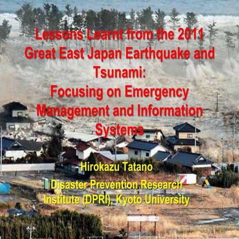 ISCRAM 2013: Lessons Learnt from the 2011 Great East Japan Earthquake ...