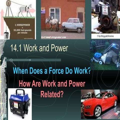 14 1 Work And Power | PPT