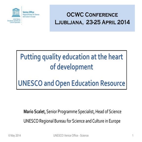 Putting quality education at the heart of development UNESCO and Open ...