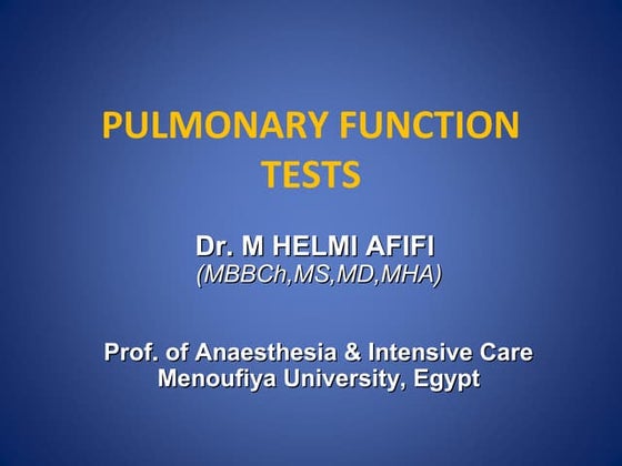 Bed side pulmonary function tests 7 | PPTX