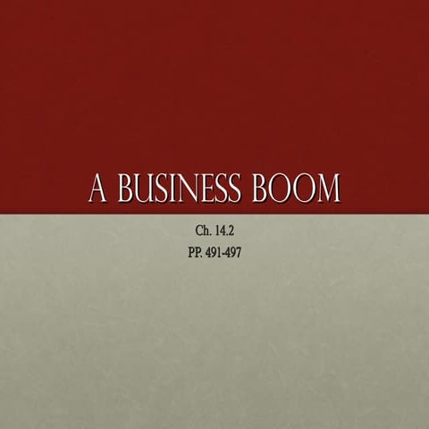 Business Boom (1920s) | PPT