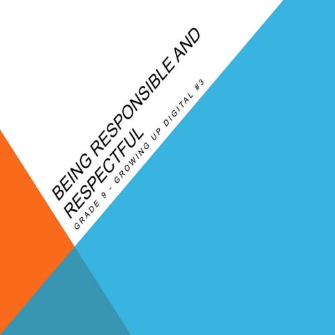 Being Responsible and Respectful Online | PPTX