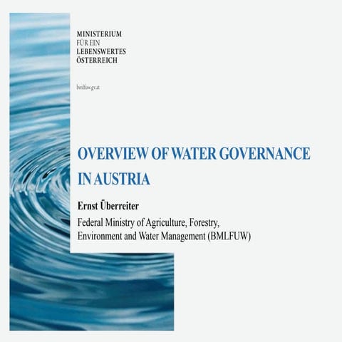 Overview of Water Governance in Austria, Federal Ministry of ...
