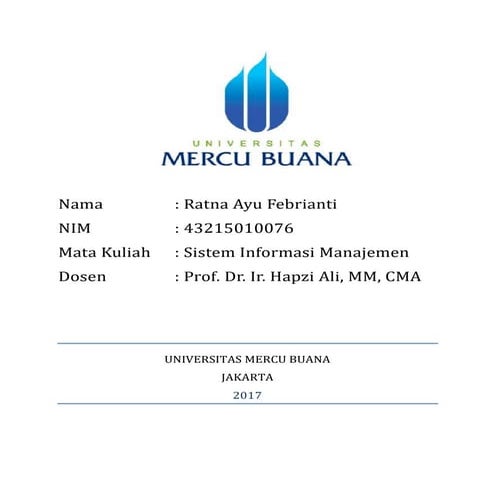 14. SIM, Ratna Ayu Febrianti, Hapzi Ali, Pengenalan E-Learning, Universitas Mercu Buana, 2017 | PDF