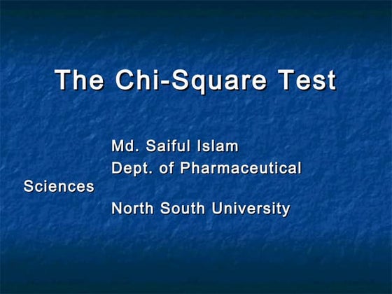 THE CHI-SQUARE TEST IN DEPTH AND WITH EXAMPLES | PPT
