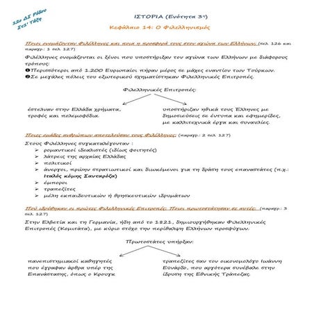 Ιστορία Στ' Τάξη Ο Φιλελληνισμός | PDF