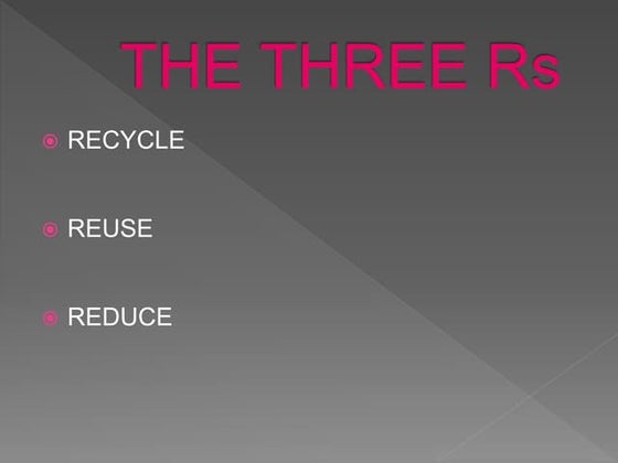 Recycle and its unique contribution | PPT
