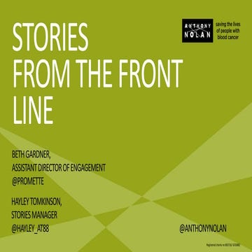 Channelling stories up from the frontline – establishing lines of ...