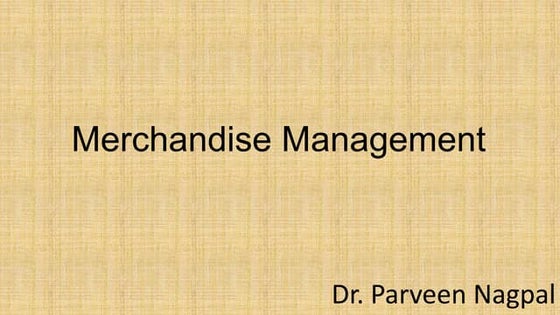 Chapter 12 Managing The Merchandise Process | PPT