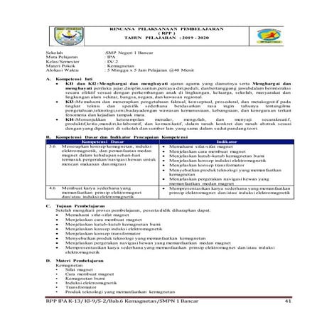 14.rpp 9 s2 bab6 kemagnetan | DOCX