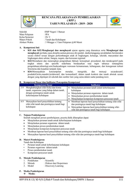 RPP IPA KELAS 9 Bab.2. Sistem Perkembangbiakan Tumbuhan dan Hewan | PDF