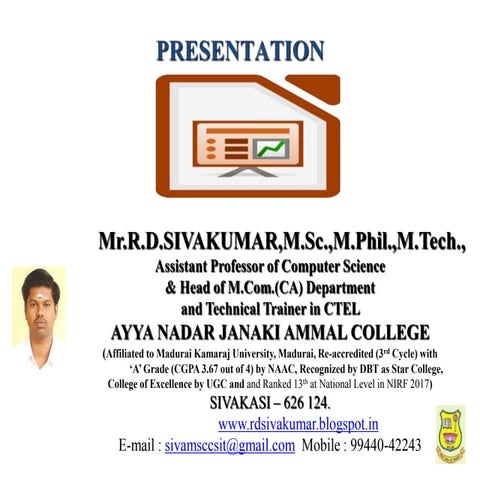 Presentation - R.D.Sivakumar | PPT