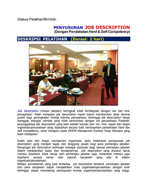 CONTOH JOBDES LENGKAP UNTUK PERUSAHAAN | PDF