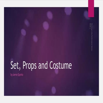 14.02.22 Working in the performance sector - Set, props, costume | PPTX