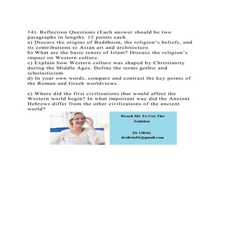 14). Reflection Questions (Each answer should be two paragraphs in.docx