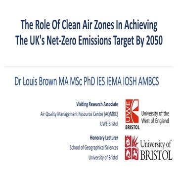 14.40 The role of clean air zones in achieving the UK’s net-zero ...