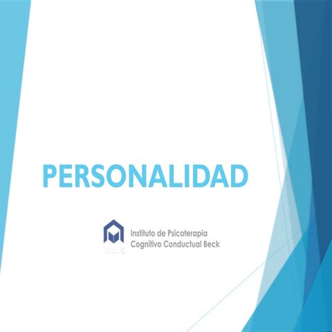 14. PERSONALIDAD - COGNITIVO CONDUCTUAL EN PSICOLOGIA CLINICA | PPTX