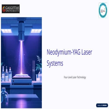 nd yag laser for applied physics and engineering | PPTX