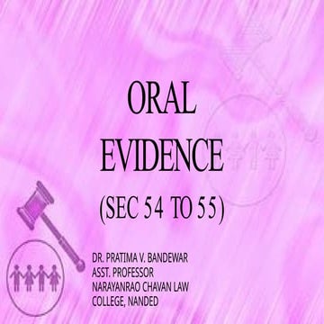 14. Oral Evidence Pratima Bandewar.pptx o | PPTX