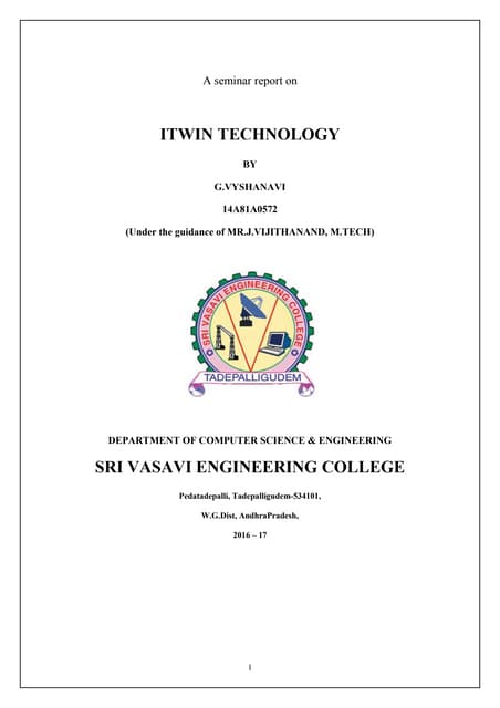 I twin technology | PDF