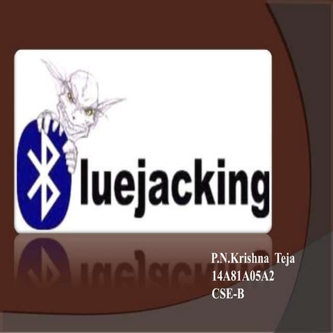 bluejacking | PPTX | Databases | Computer Software and Applications