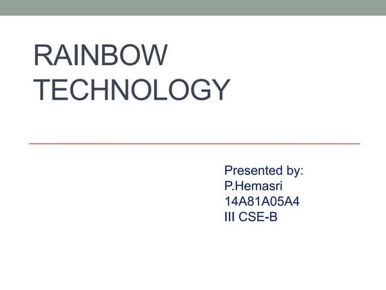 Rainbow technology | PPT