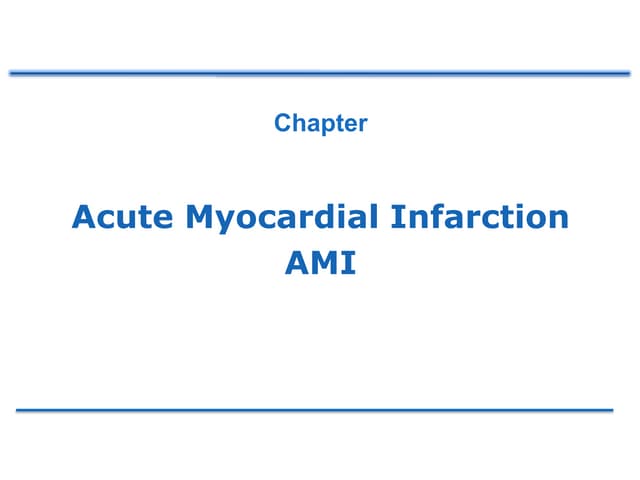 Electrocardiogram in myocardial infarction | PPTX