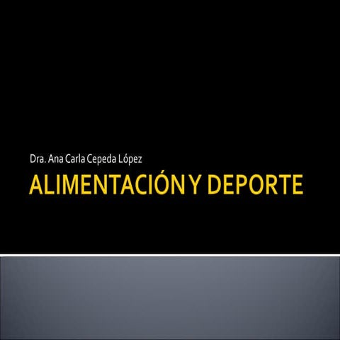 Alimentación y deporte | PPT
