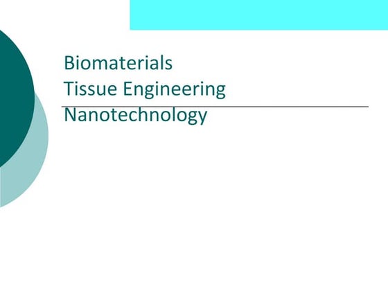 TISSUE ENGINEERING | PPT | Biological Sciences | Science