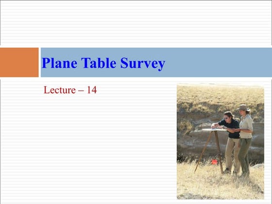 Plane Table Surveying PPt | PPTX