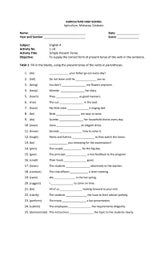 Regular verbs English quiz | PDF