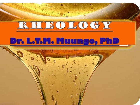 Rheology Of Fluids | PPT | Chemistry | Science