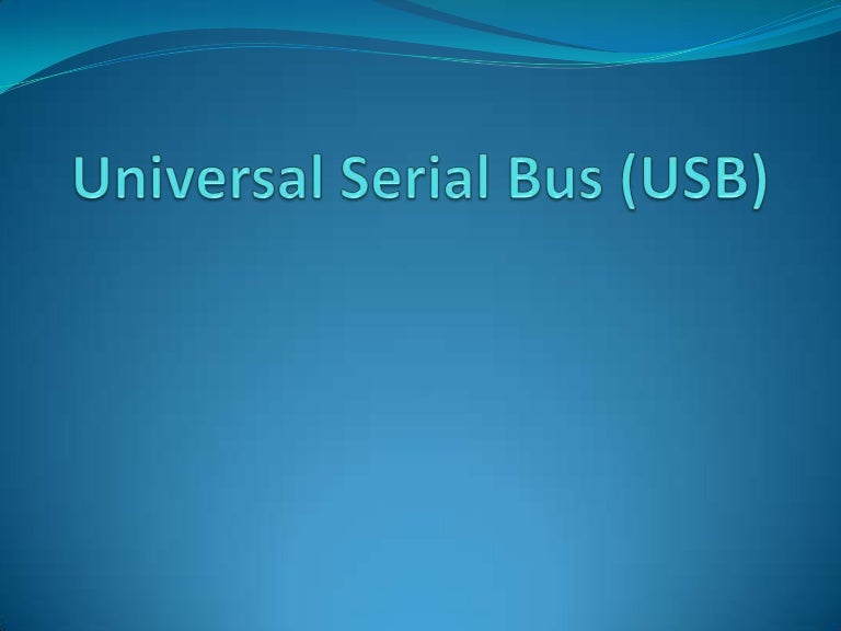 14. universal serial bus (usb)