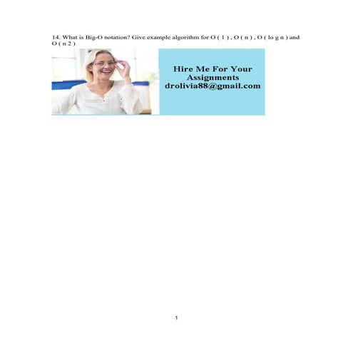 14 What Is Big O Notation Give Example Algorithm For O1 On Ologpdf