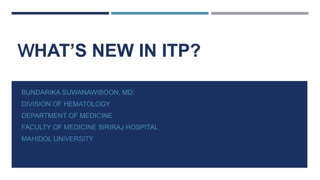 Case on ITP | PPTX
