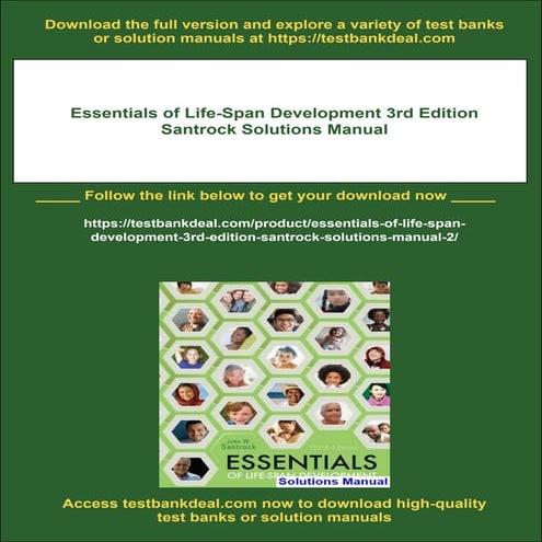 Essentials of Life-Span Development 3rd Edition Santrock Solutions ...