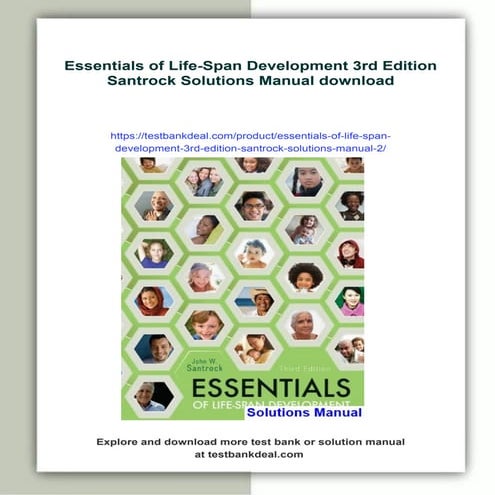 Essentials of Life-Span Development 3rd Edition Santrock Solutions ...