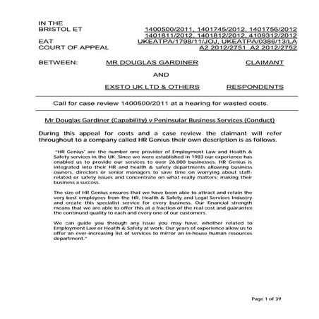 What was wrong with the reasons ET 1400500 capability v conduct | PDF