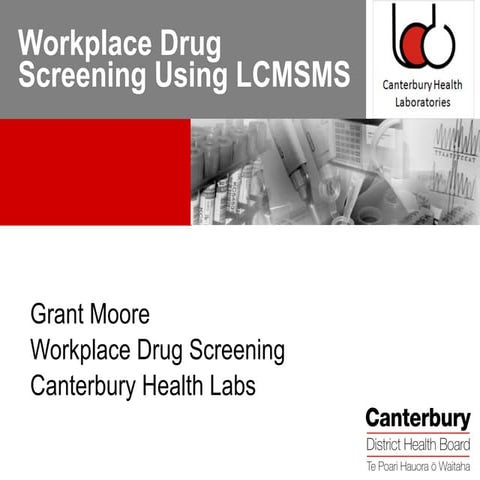 Workplace Drug Screening Using Liquid Chromatography-Tandem Mass ...