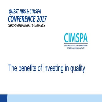 Explaining CIMSPA's professional standards matrix | PPTX