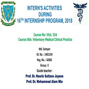 BAU internship activities | PPT