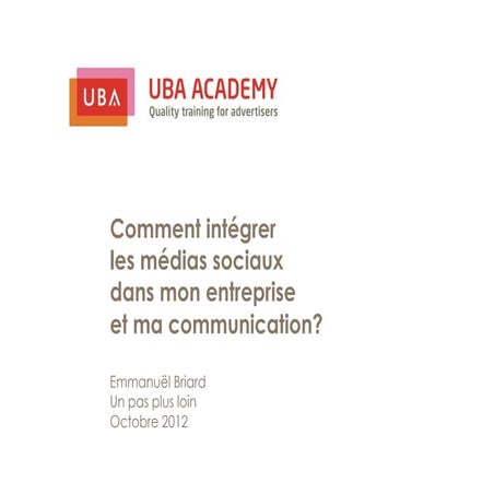 UBA - social media marketing | PDF