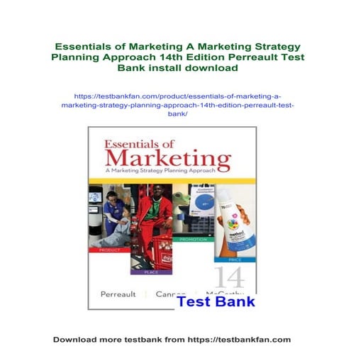 Essentials of Marketing A Marketing Strategy Planning Approach 14th ...