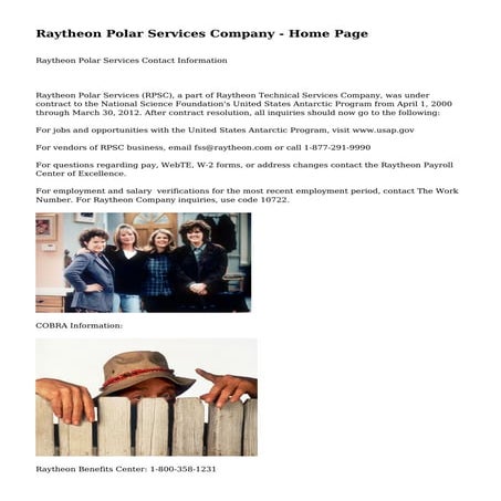 Raytheon Polar Services Company - Home Page | PDF