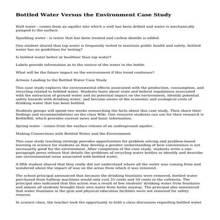 Bottled water | PDF