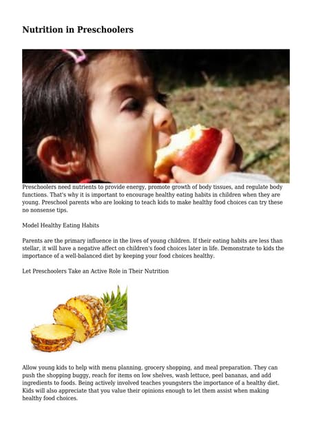 Pediatric nutrition | PPT