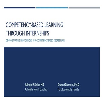Competency-based Learning through Online Internships | PPT