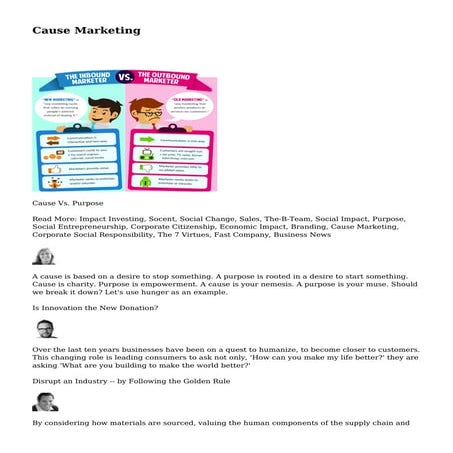 Cause Marketing Infographic | PDF